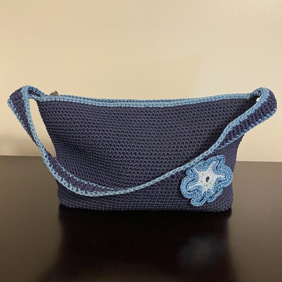 The Sak | Bags | The Sak Blue Crochet Shoulder Bag With Blue Crochet ...